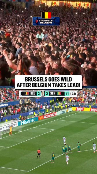 Belgian captain Youri Tielemans comes through with the clutch header to ...