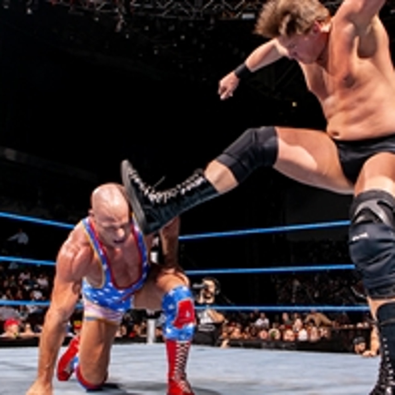 Kurt Angle With 5 Belts