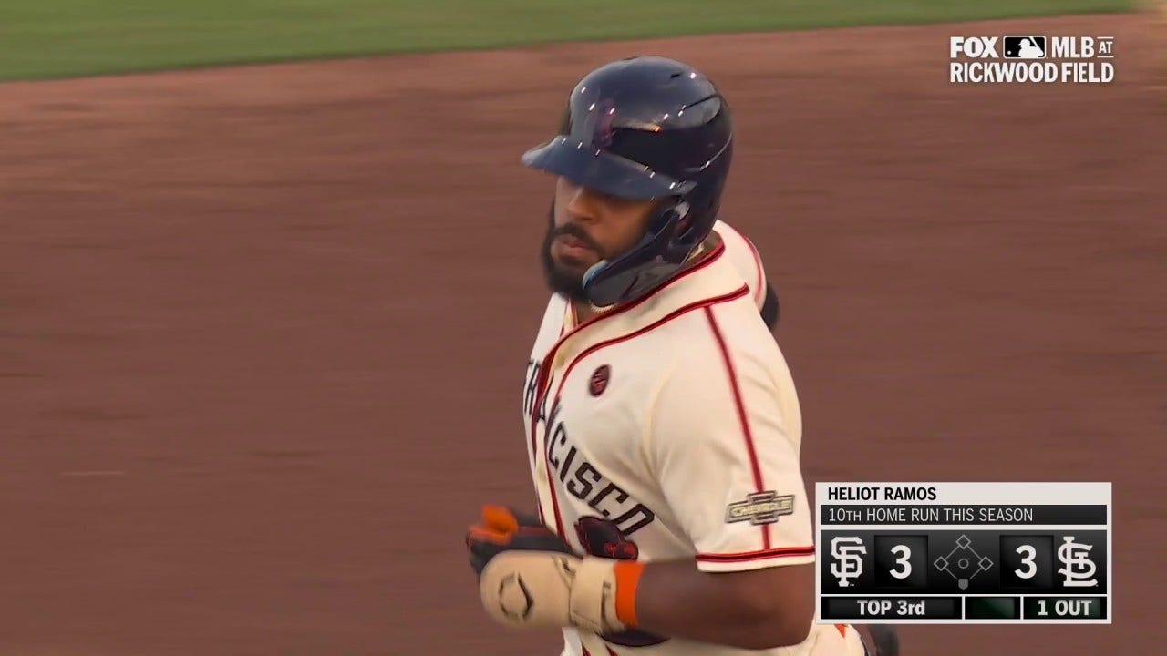 Giants' Heliot Ramos RIPS a three-run homer to tie the game vs. Cardinals | MLB on FOX | Giants 365