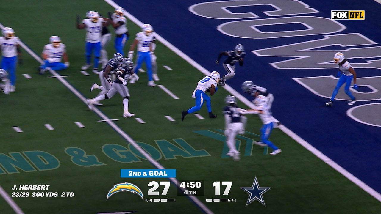 Chargers’ Omarion Hampton rushes for five-yard TD, extending lead over ...