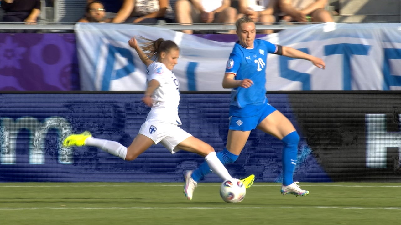 Finland's Katariina Kosola scores first goal of UEFA Women's Euro 2025 to take lead vs. Iceland ...