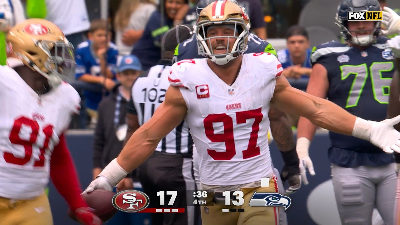 49ers' Nick Bosa makes strip sack to seal win against Seahawks | NFL Highlights - BVM Sports