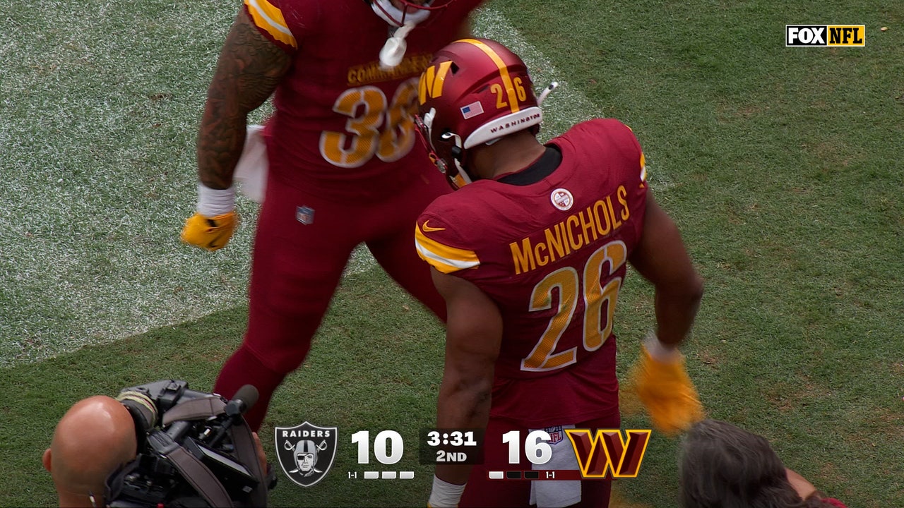 Commanders' Jeremy McNichols incredible 60-yard rush TD gives ...