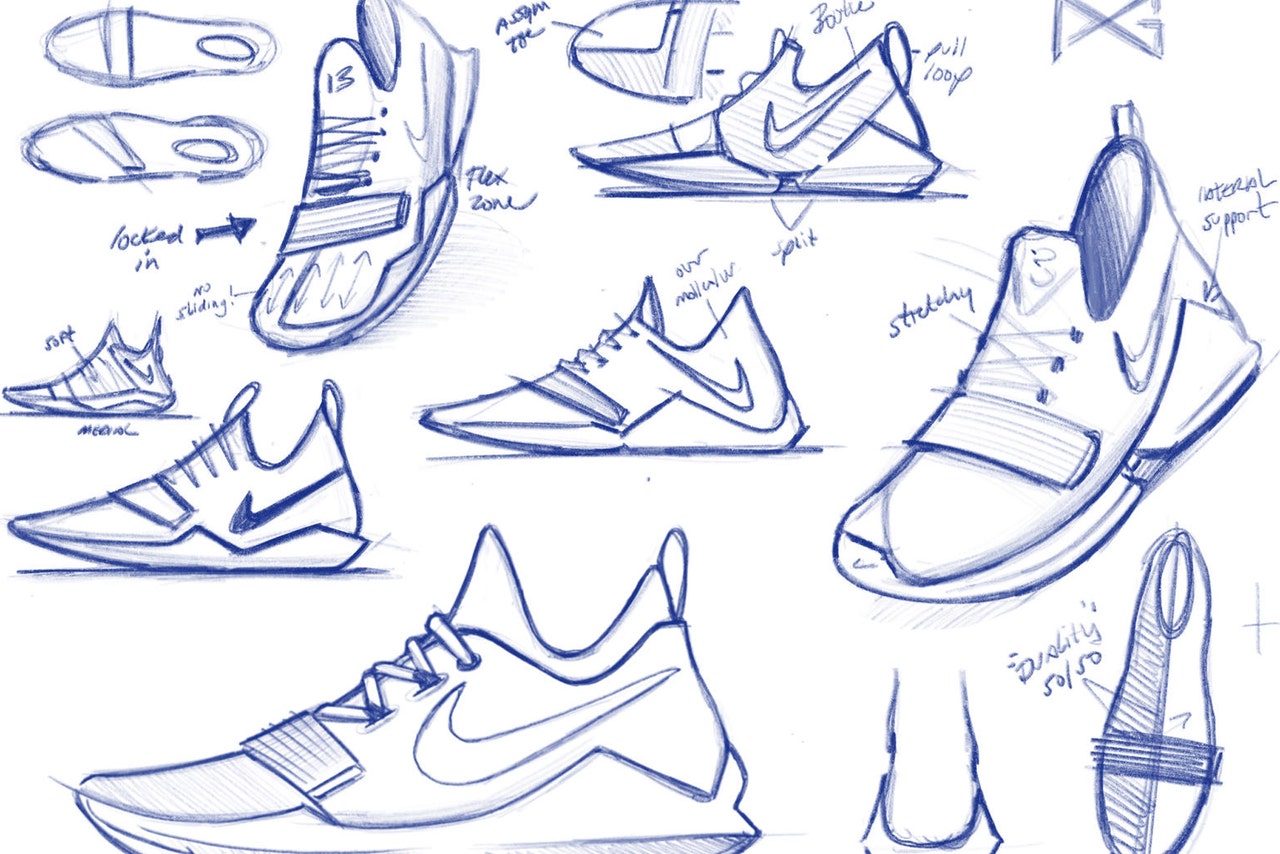 how to draw paul george shoes