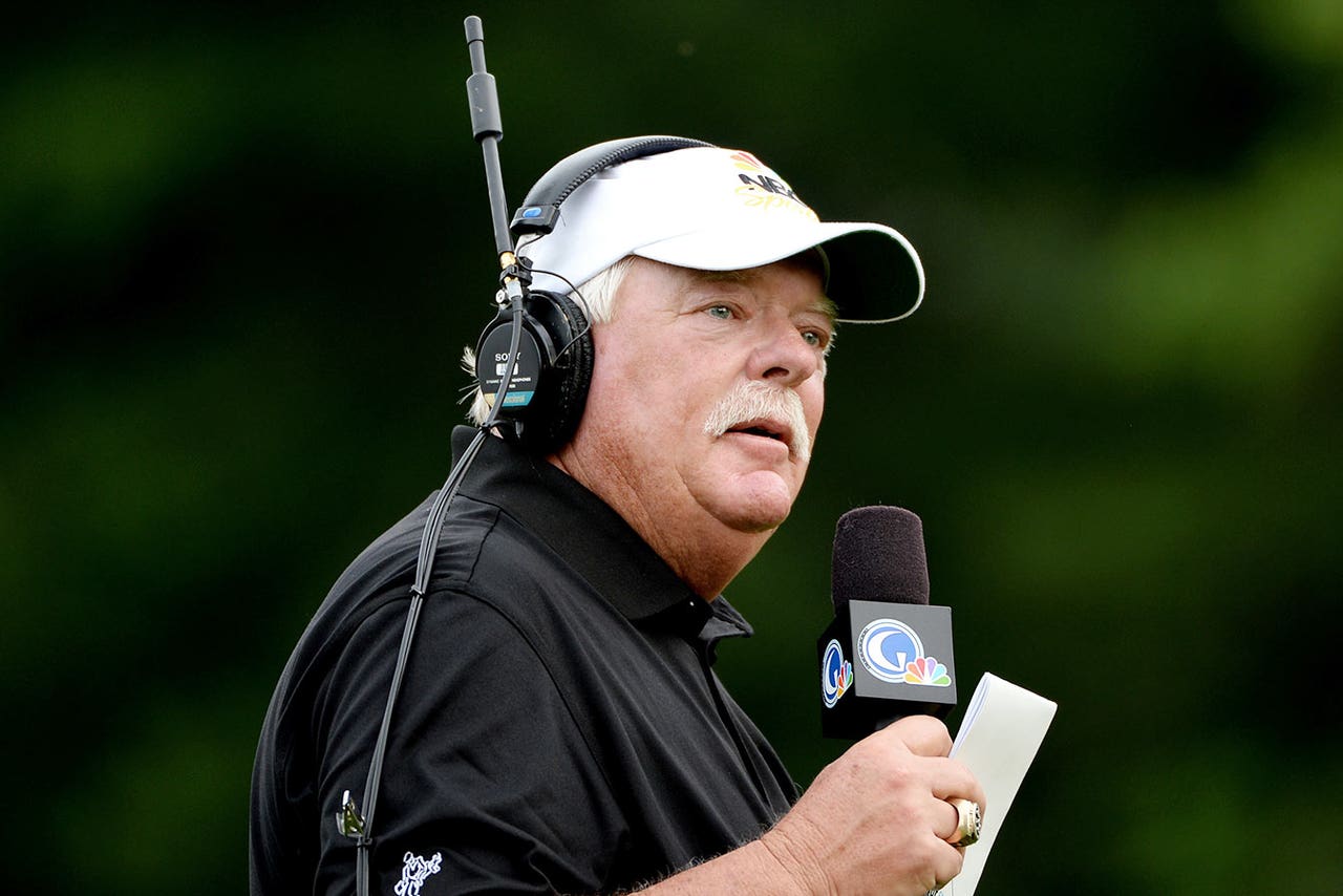NBC golf commentator Roger Maltbie loses his cart driver to on-course ...