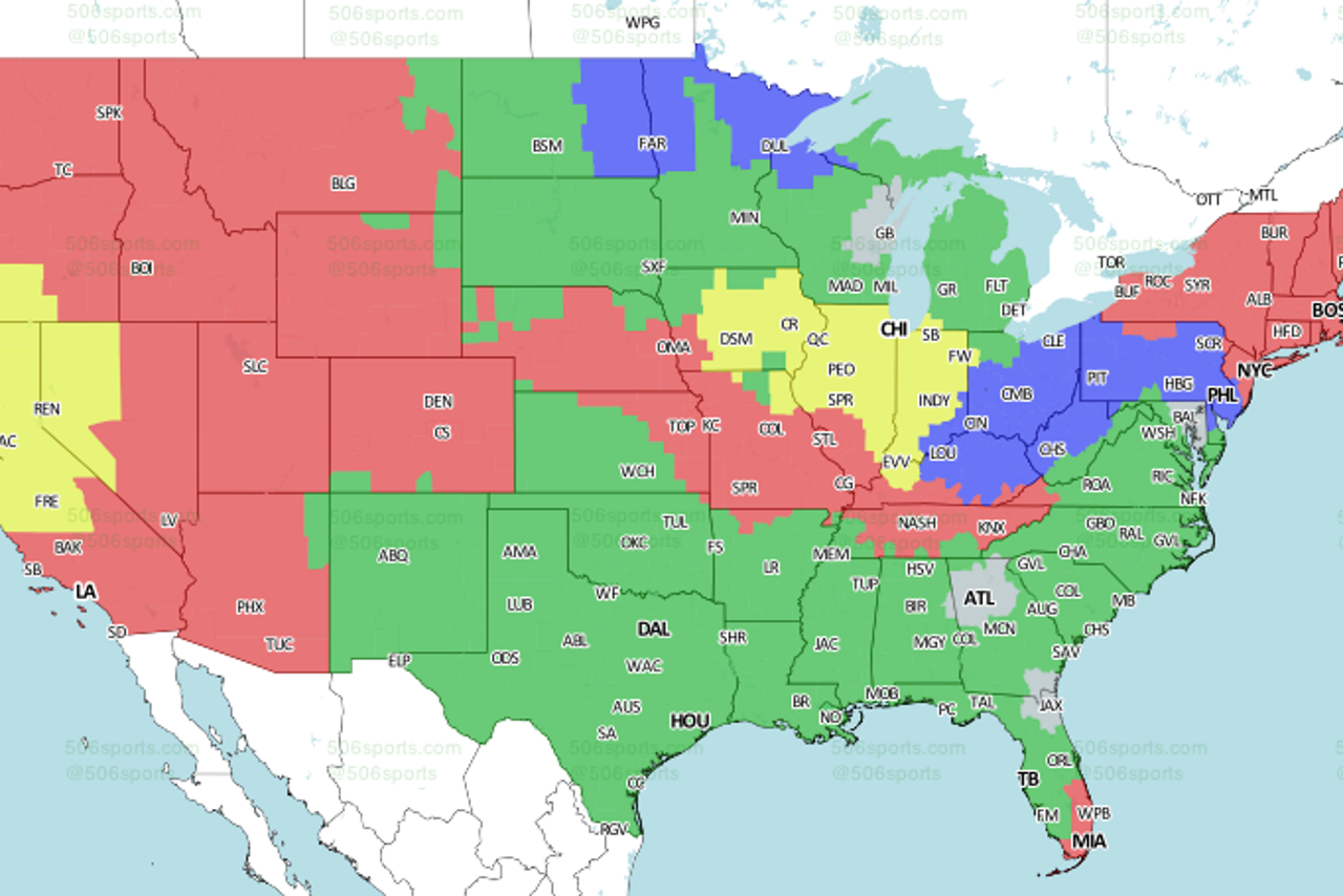 NFL Week 13: TV Schedule and Broadcast Map | FOX Sports