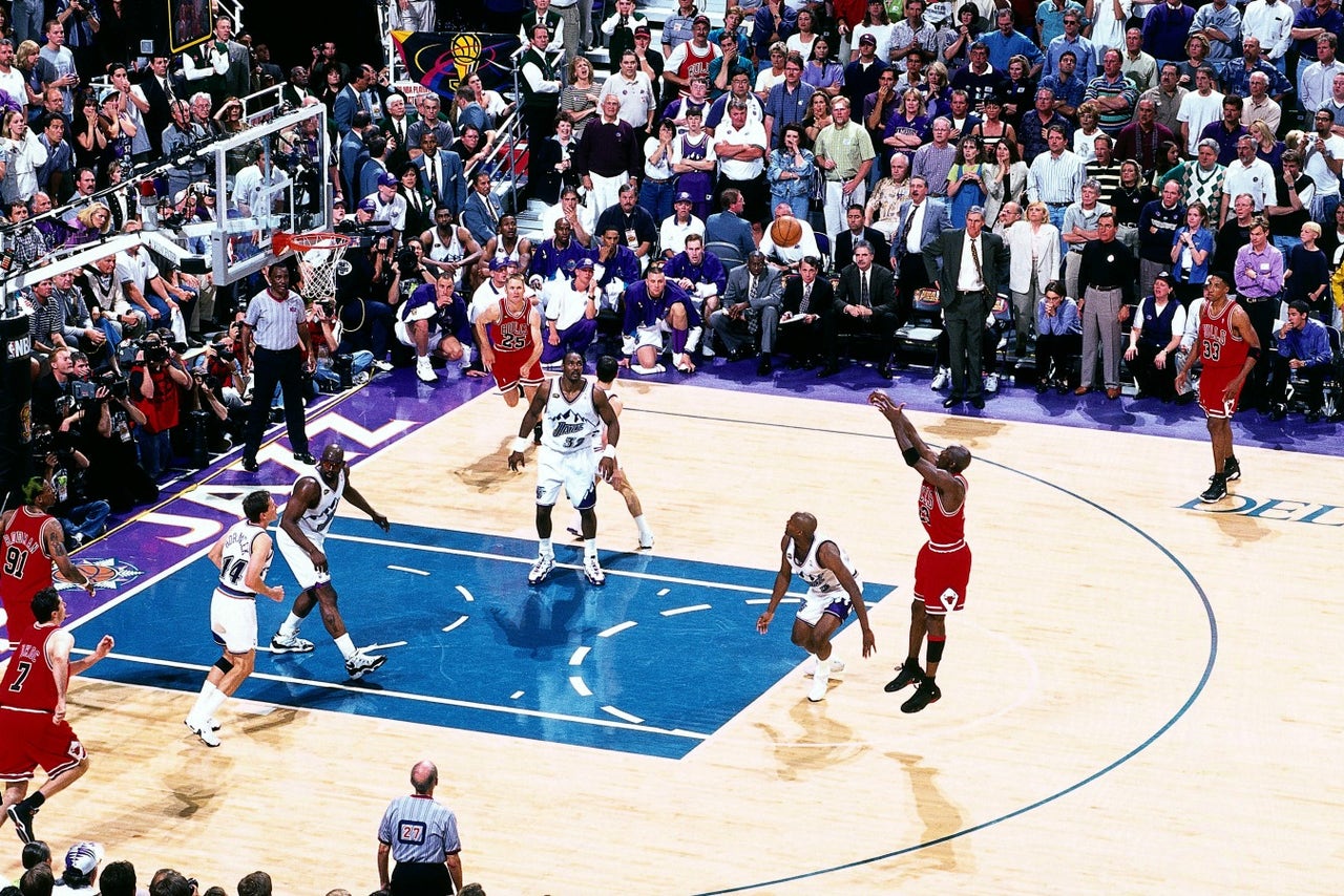 18 years ago, Michael Jordan pushed off Bryon Russell on the way to an ...