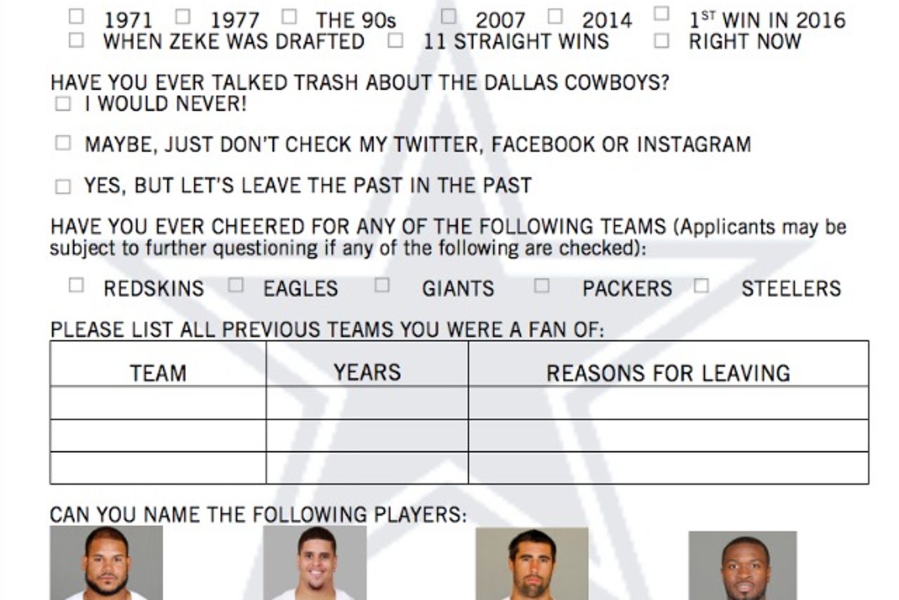 The Dallas Cowboys are accepting applications for bandwagon fans | FOX ...