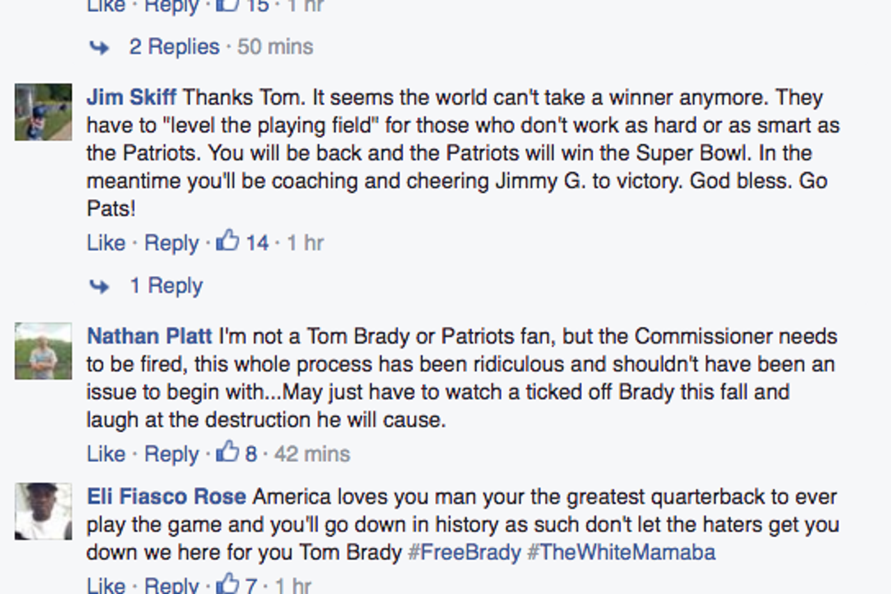 New England Patriots fans react to Tom Brady giving up on Deflategate ...