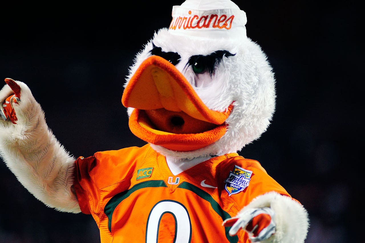 Miami mascot leads group of kids in doing 'Whip' (VIDEO) | FOX Sports