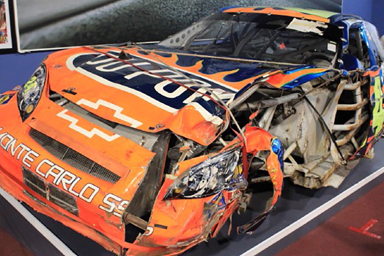 crashed nascar