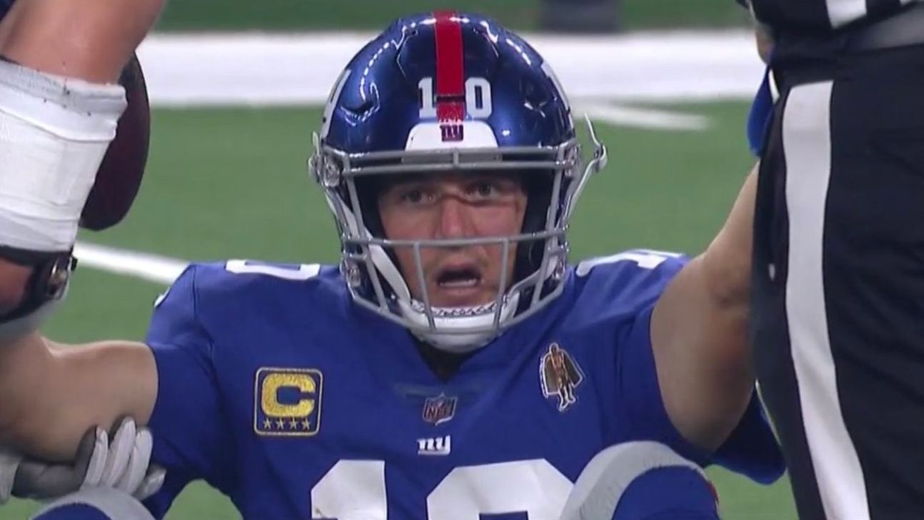 eli manning interception face