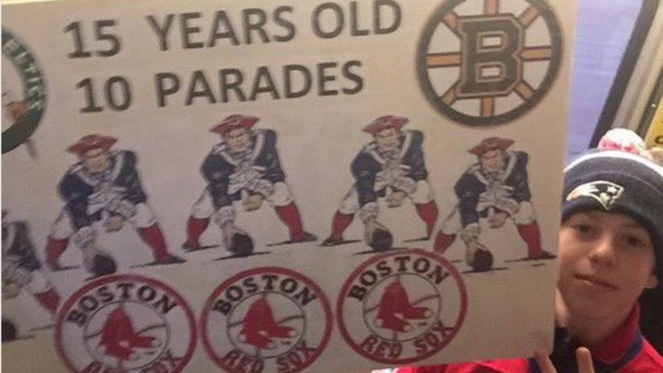Boston 'Sign Kid' is back for another Patriots Super Bowl parade | FOX ...