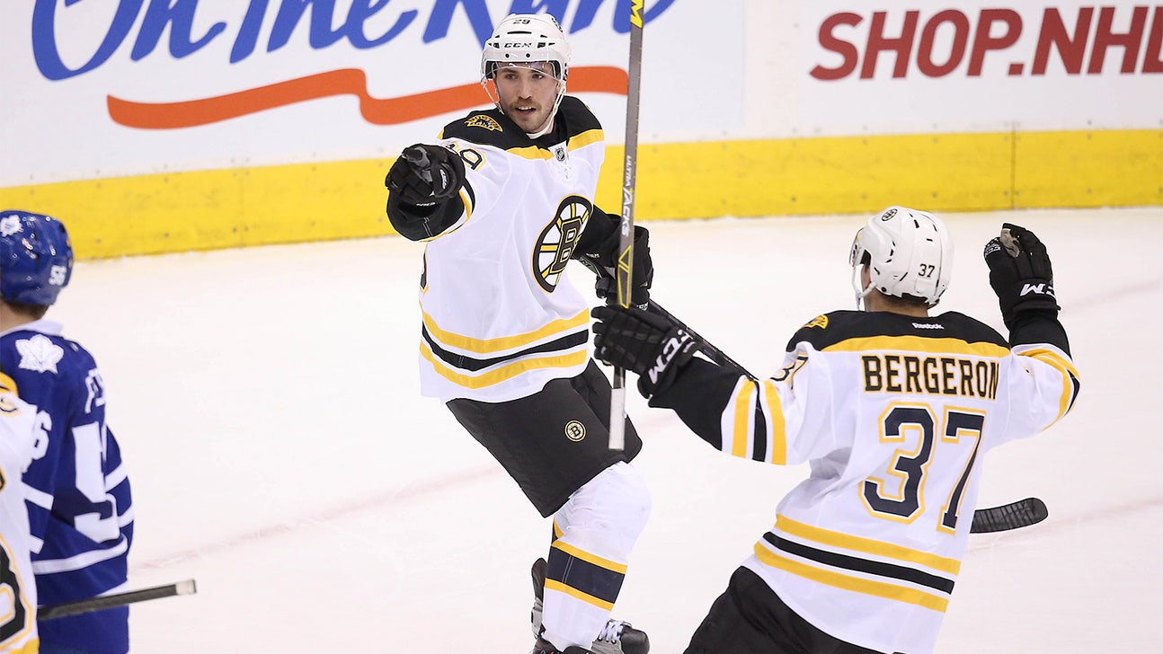 Family affair: Ray Ferraro interviews son Landon during son's Bruins ...