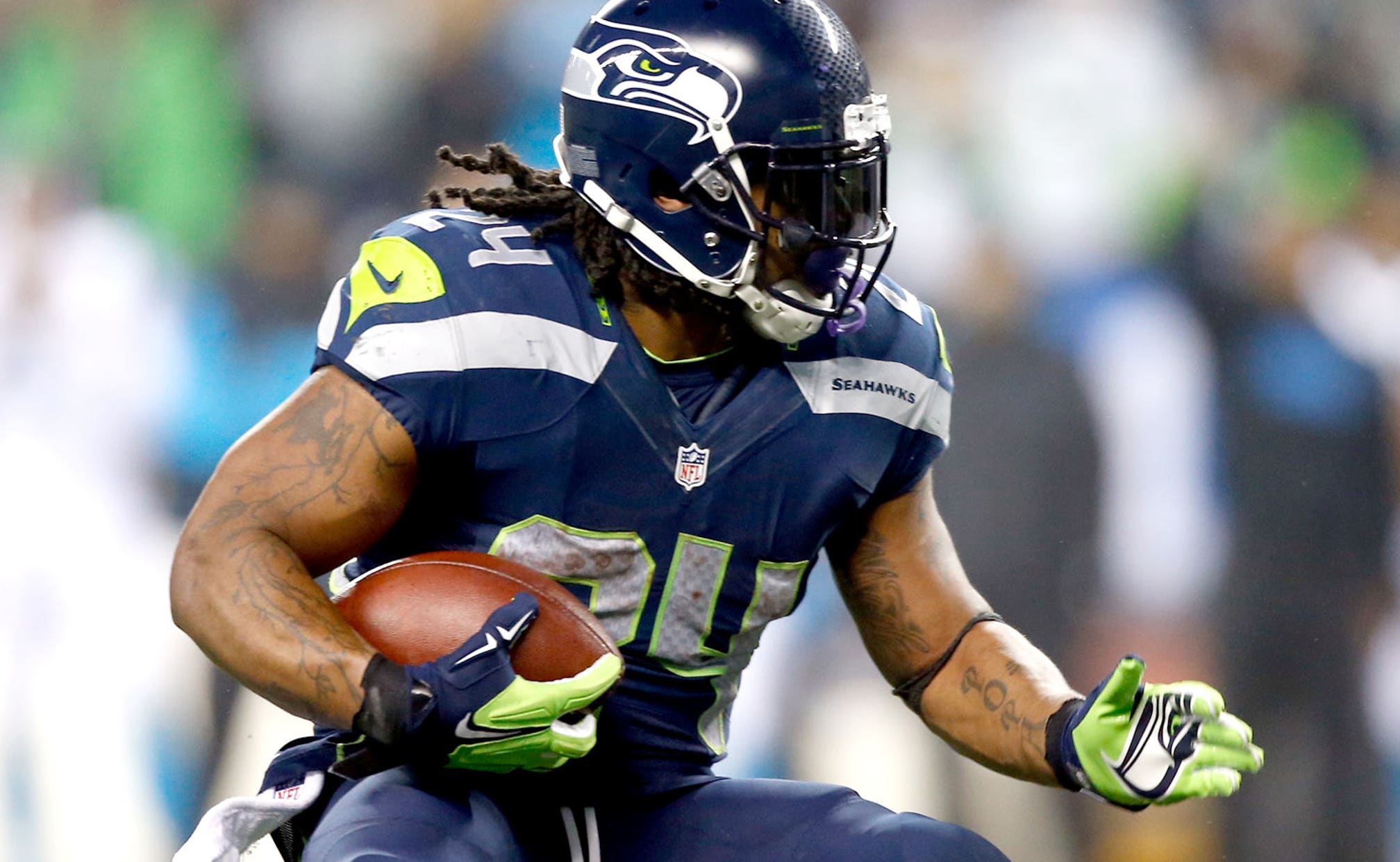 Seahawks pay tribute to Marshawn Lynch with sick highlight video | FOX ...