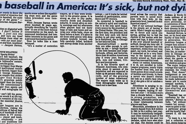 'Baseball is Dying': A 100-year history of doomsday proclamations | FOX ...