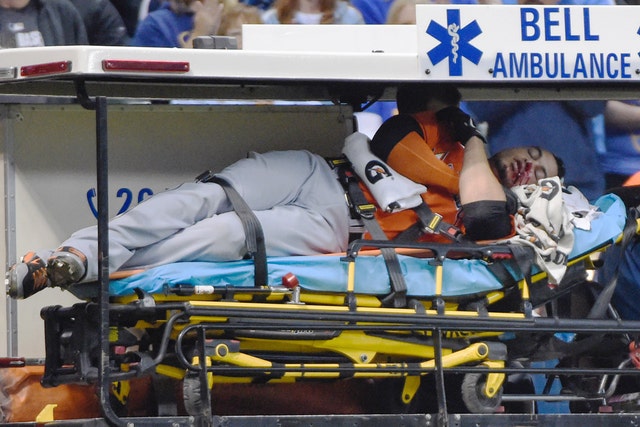 Stanton hit in face by pitch, chaos then ensues in Milwaukee | FOX Sports