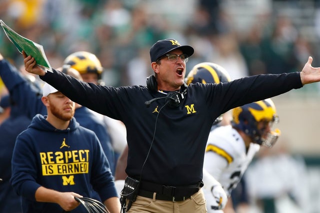 Jim Harbaugh has hat-throwing meltdown on officials during Maryland ...