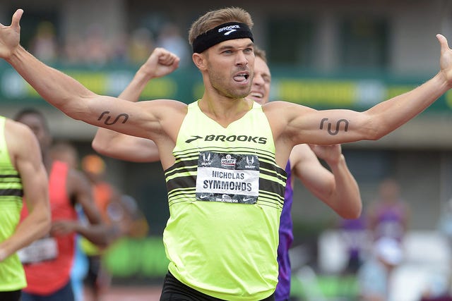 Olympic runner Nick Symmonds is auctioning off ad space on his shoulder ...