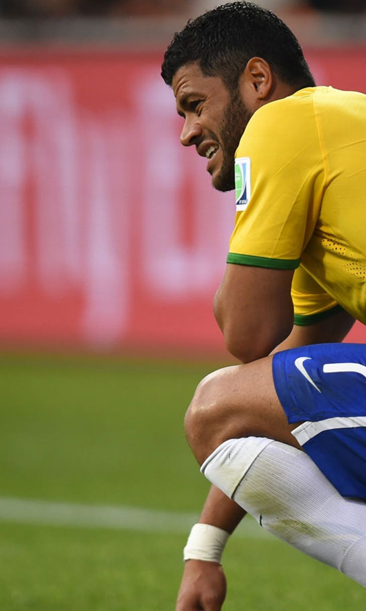 Brazil striker Hulk leaves training session with suspected leg injury ...
