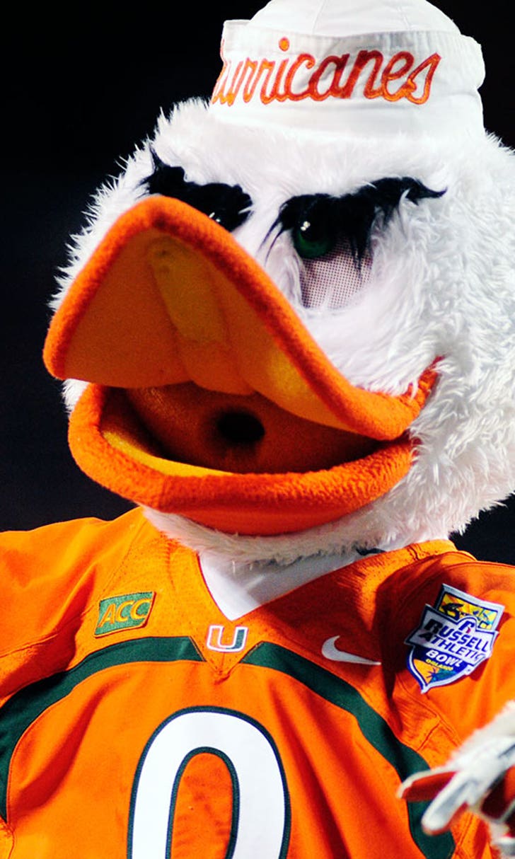 Miami mascot leads group of kids in doing 'Whip' (VIDEO) | FOX Sports