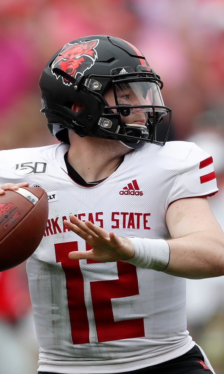 Arkansas State QB Bonner out for season with hand injury | FOX Sports