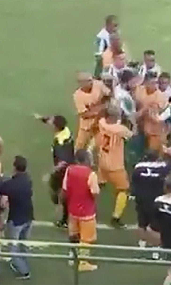 WATCH: Brazilian soccer match descends into chaos as players brawl ...
