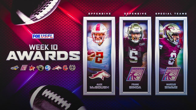 USFL Players of the Week: Alex McGough, Marcus Simms dazzle in Week 10 ...