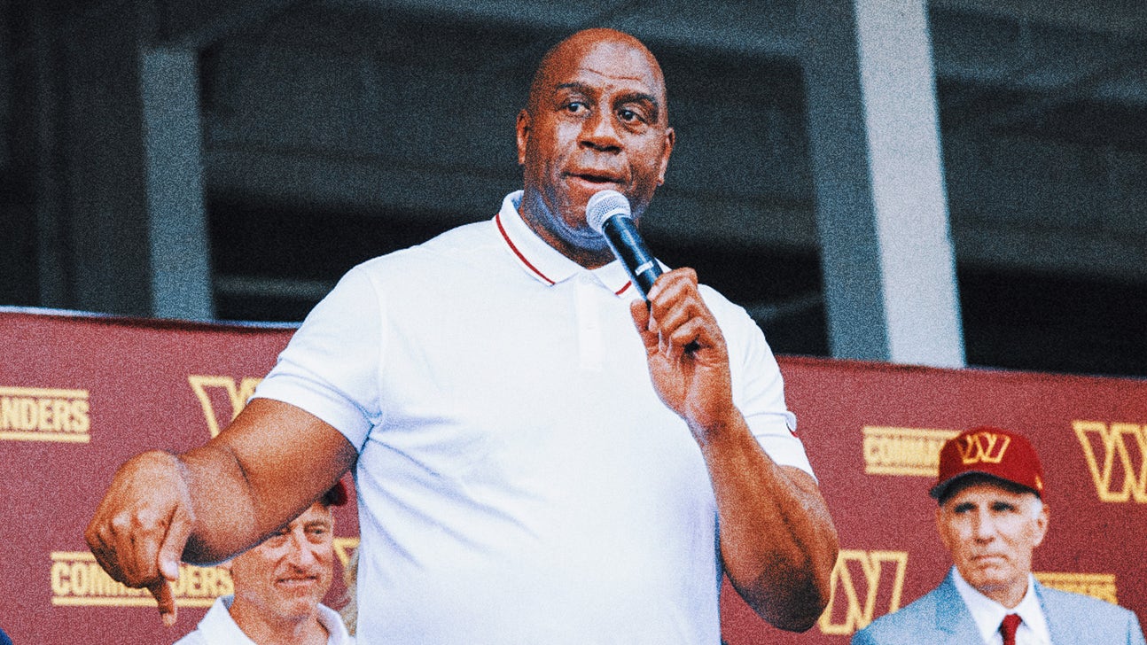 Magic Johnson meets with Washington Commanders players for first time ...