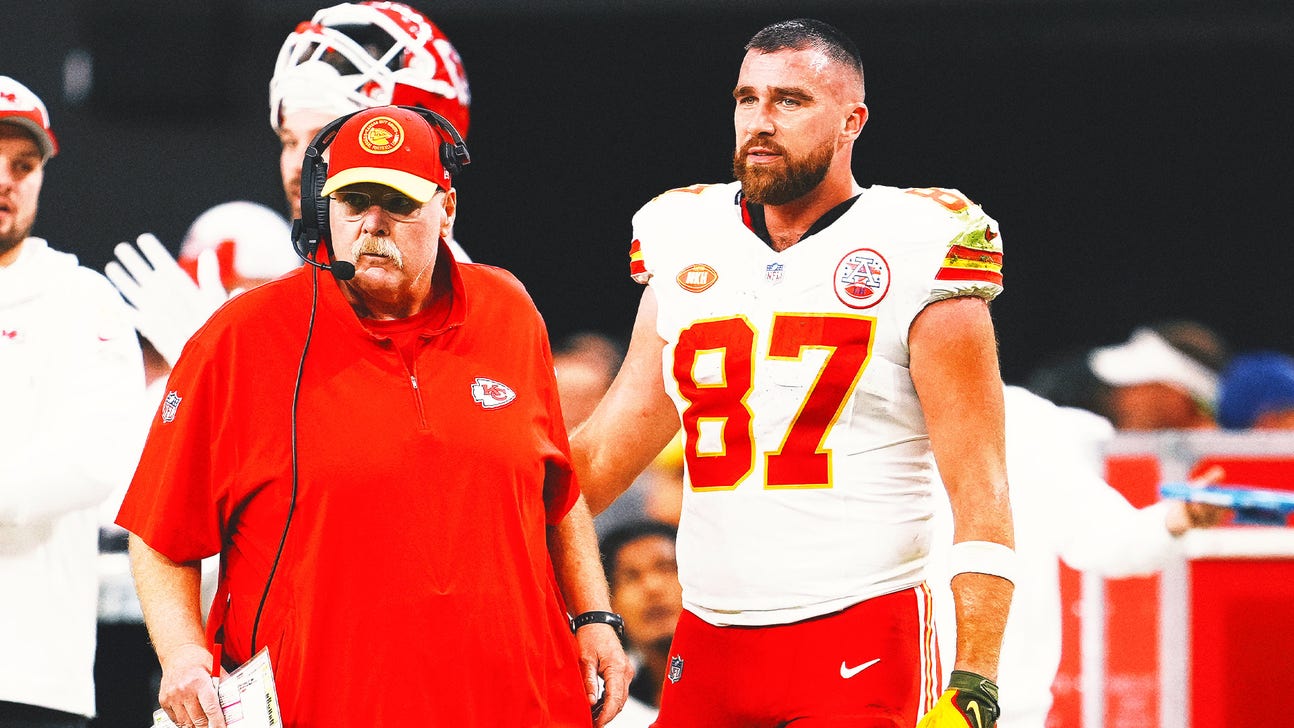 Jason Kelce calls out apologetic Travis Kelce for Andy Reid bump in Super Bowl | FOX Sports