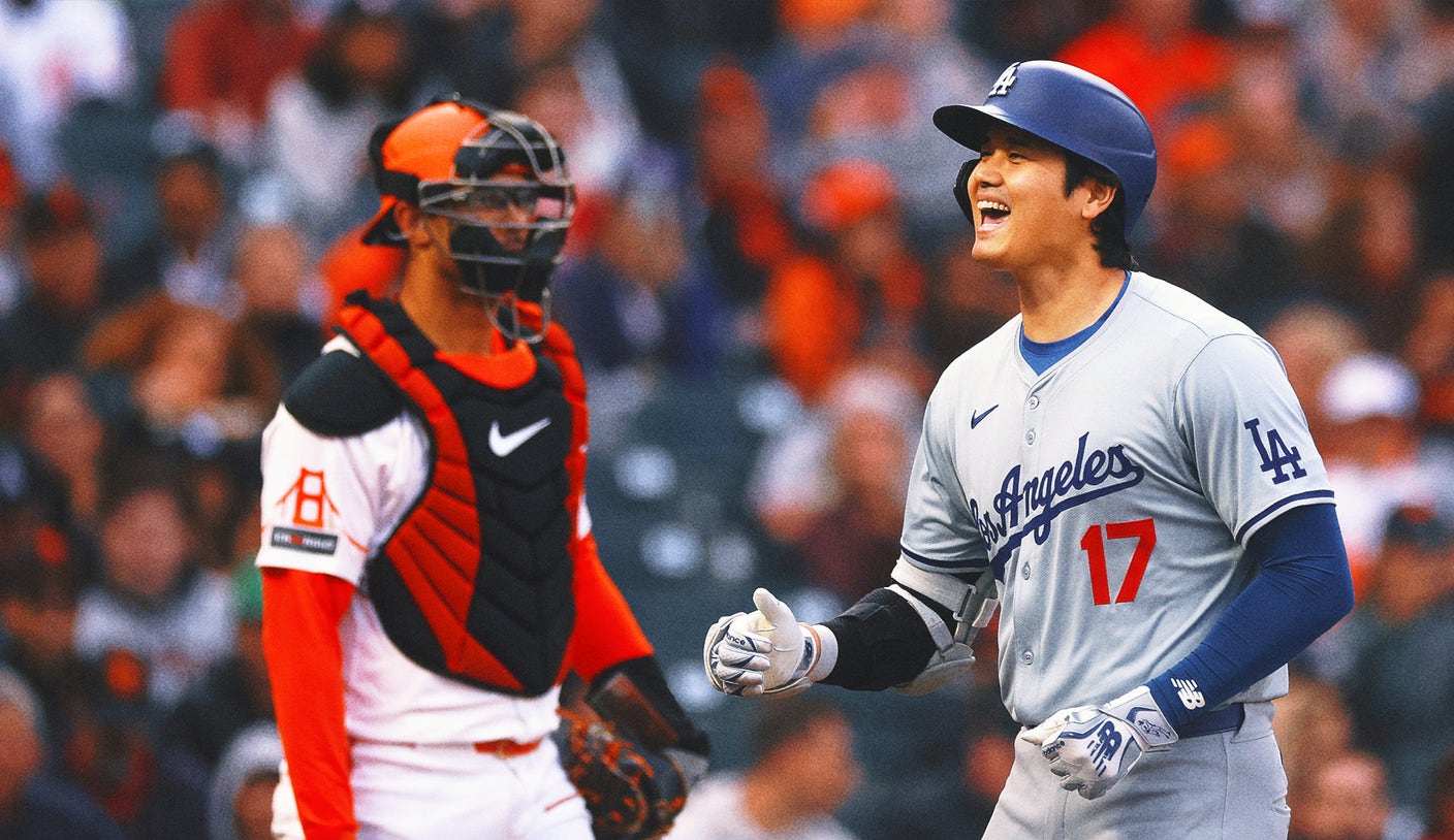 Shohei Ohtani nearly hits for cycle, swats mammoth HR as Dodgers rout ...