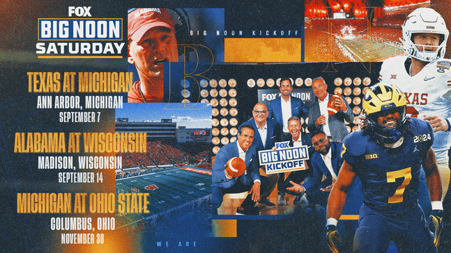 FOX Big Noon Kickoff slate includes Michigan-Ohio State, Alabama-Wisconsin | FOX Sports