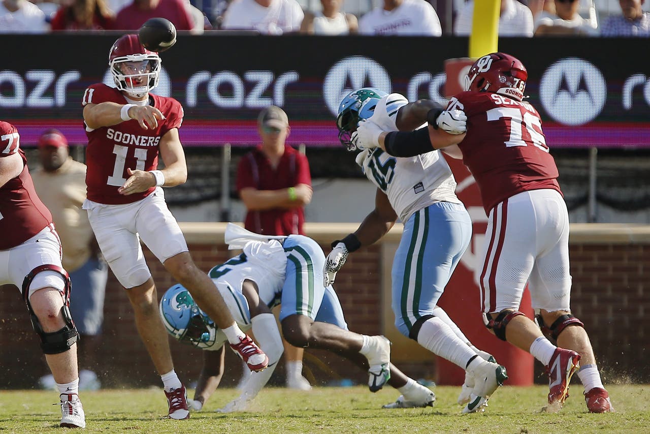 Jackson Arnold totals 3 TDs as No. 15 Oklahoma tops Tulane 34-19 | FOX ...