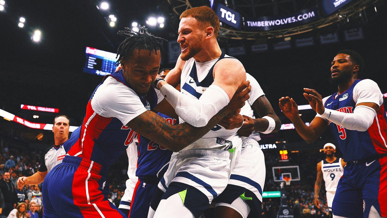 Pistons-Timberwolves fight spills into crowd, leading to 7 ejections ...