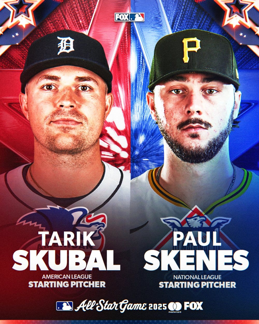 2025 MLB All-Star Game: Paul Skenes, Tarik Skubal named starters | FOX ...